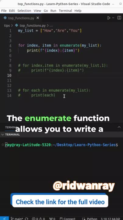 Ridwan Yusuf on LinkedIn: #python #coding #codingtips #softwaredevelopment Ridwan Yusuf on LinkedIn: #python #coding #codingtips #softwaredevelopment