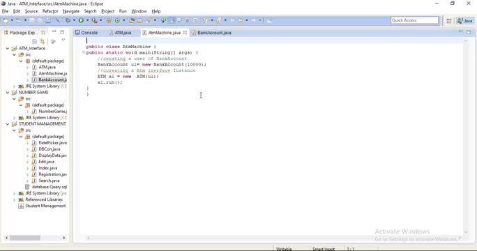 Vinayak Kushwah on LinkedIn: TASK 4 at CodSoft (ATM INTERFACE IN JAVA) Vinayak Kushwah on LinkedIn: TASK 4 at CodSoft (ATM INTERFACE IN JAVA)