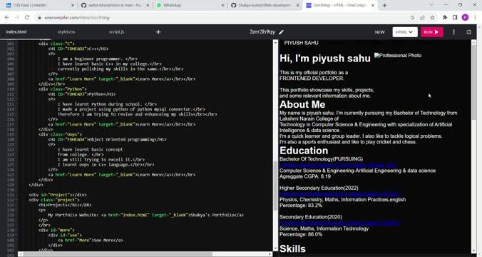 Piyush Sahu on LinkedIn: Task 1 completed. Bharat Intern Piyush Sahu on LinkedIn: Task 1 completed. Bharat Intern