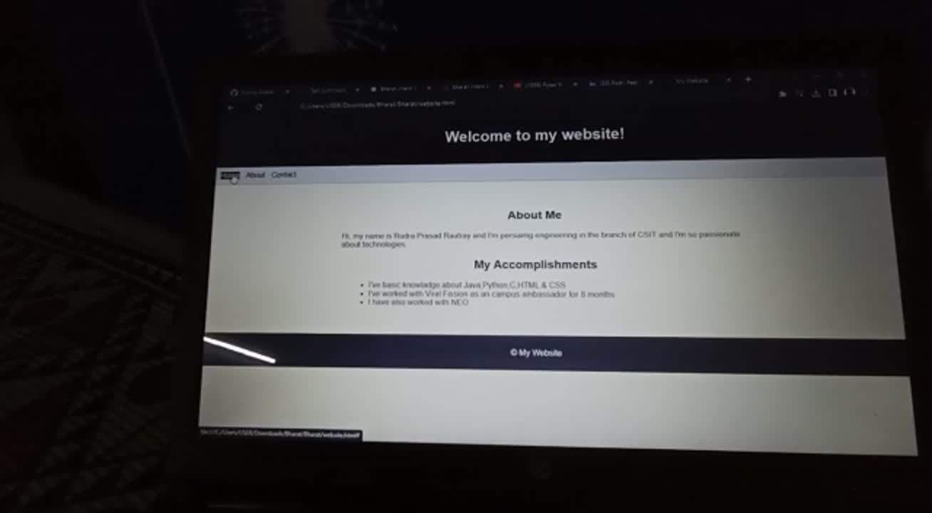 Rudra Prasad Rautray on LinkedIn: A portfolio website made up of HTML ... Rudra Prasad Rautray on LinkedIn: A portfolio website made up of HTML ...