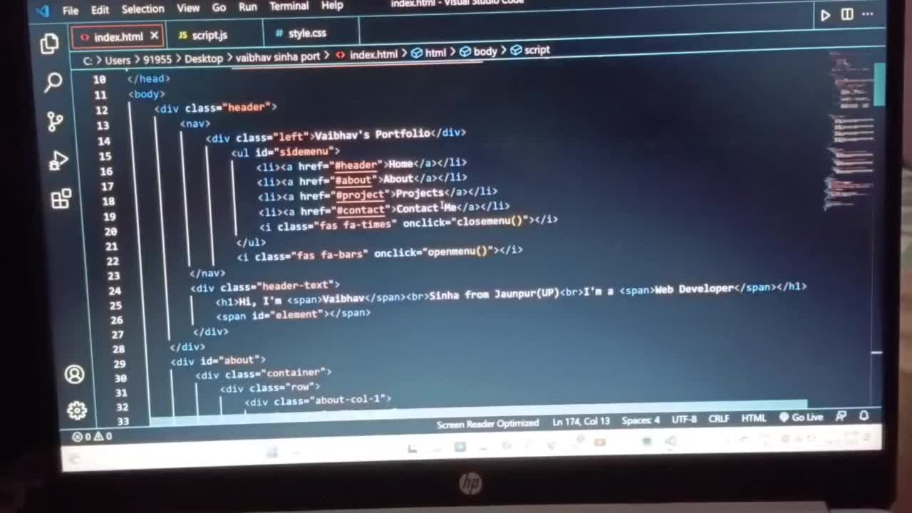 Vaibhav Sinha on LinkedIn: #webdevelopment #bharatintern #internship Vaibhav Sinha on LinkedIn: #webdevelopment #bharatintern #internship
