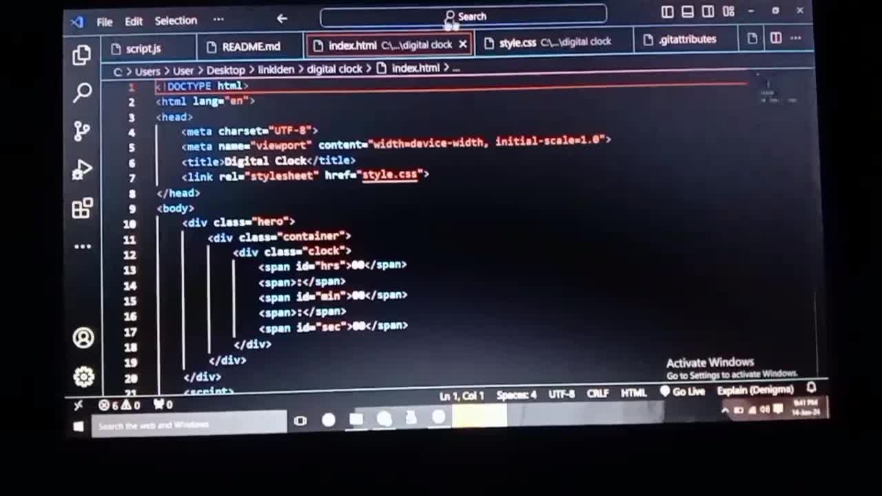 Priyanka Marathe on LinkedIn: I Creating Digital Clock using html and ... Priyanka Marathe on LinkedIn: I Creating Digital Clock using html and ...