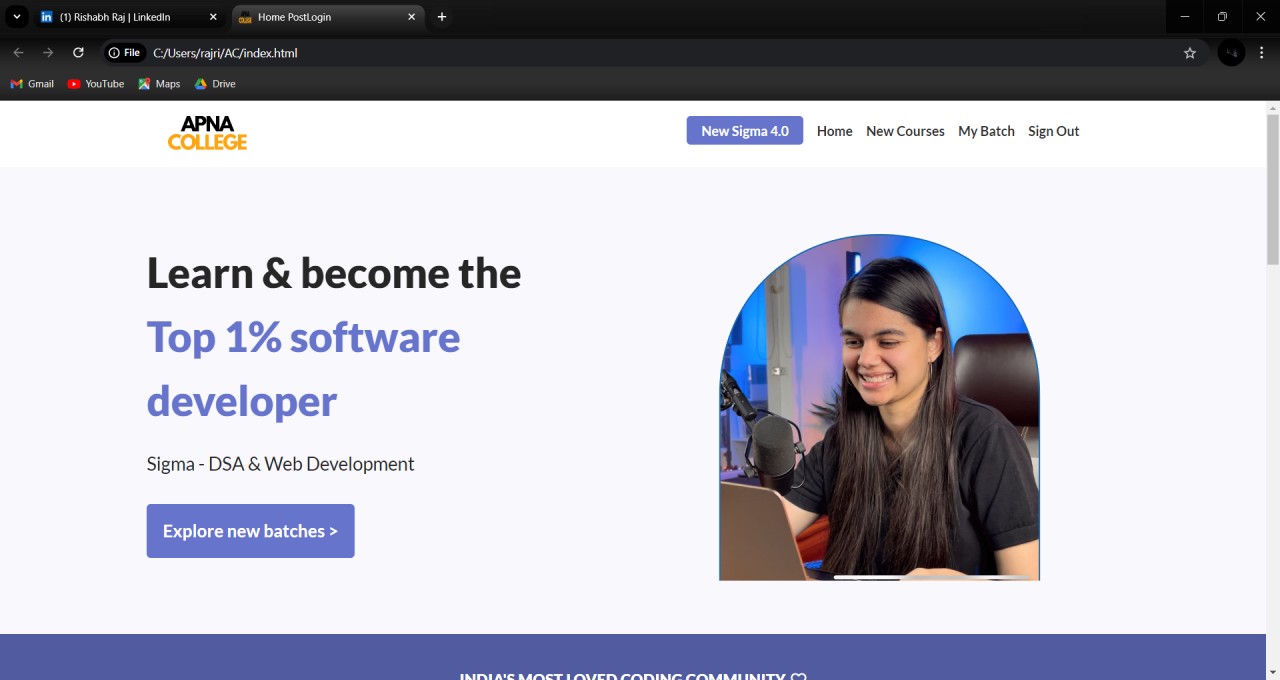 Rishabh Raj on LinkedIn: #webdevelopment #html #css #apnacollege # ... Rishabh Raj on LinkedIn: #webdevelopment #html #css #apnacollege # ...