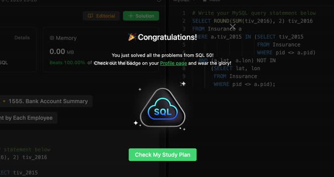 Achieved SQL TOP 50 badge on LeetCode | Gourav Yadav posted on the ... Achieved SQL TOP 50 badge on LeetCode | Gourav Yadav posted on the ...