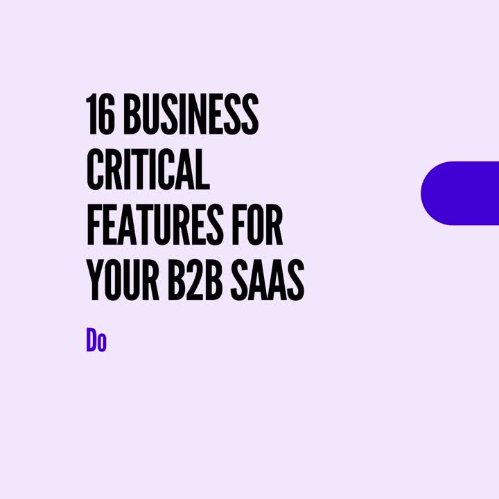 Dev Joy on LinkedIn: What business-critical features does your B2B SaaS ... Dev Joy on LinkedIn: What business-critical features does your B2B SaaS ...