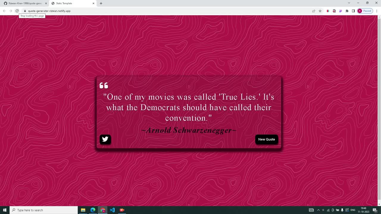 Rizwan Khan on LinkedIn: I have created a quote generator! With HTML ... Rizwan Khan on LinkedIn: I have created a quote generator! With HTML ...