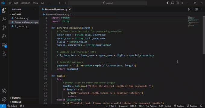Hetavi Makadia on LinkedIn: #codsoft #pythonprogramming #passwordgenerator Hetavi Makadia on LinkedIn: #codsoft #pythonprogramming #passwordgenerator