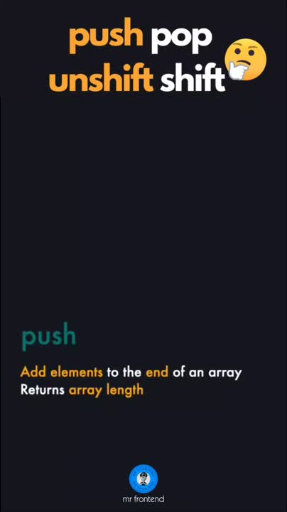 #javascript #push #pop #shift #unshift #javascript #cheatsheet… | Rahul ... #javascript #push #pop #shift #unshift #javascript #cheatsheet… | Rahul ...