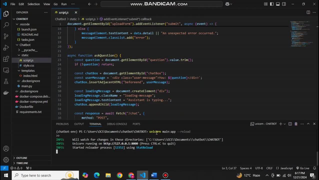 Hifza Tahir on LinkedIn: #ai #machinelearning #python #fastapi #chatbot ... Hifza Tahir on LinkedIn: #ai #machinelearning #python #fastapi #chatbot ...