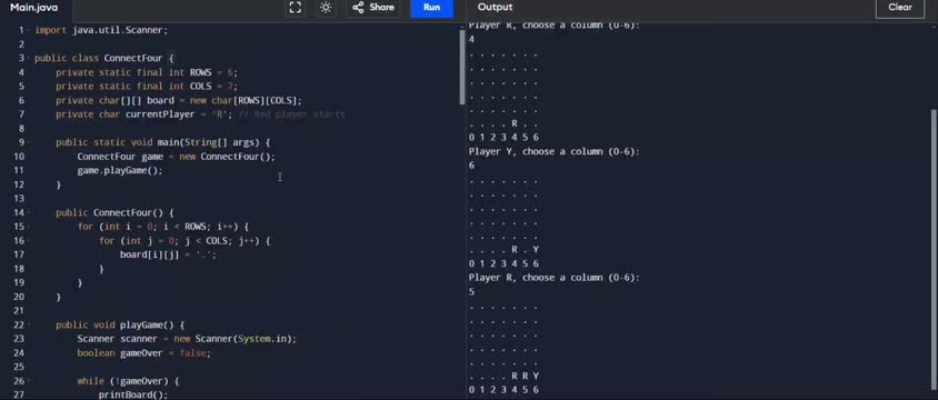 Riya Singh on LinkedIn: #java #gamedevelopment #connectfour #coding # ... Riya Singh on LinkedIn: #java #gamedevelopment #connectfour #coding # ...