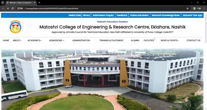 Shubham Muthal on LinkedIn: Matoshree Engineering College website using ... Shubham Muthal on LinkedIn: Matoshree Engineering College website using ...