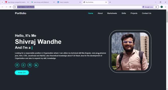 Shivraj Wandhe on LinkedIn: #webdevelopment #portfolio #html #css # ... Shivraj Wandhe on LinkedIn: #webdevelopment #portfolio #html #css # ...