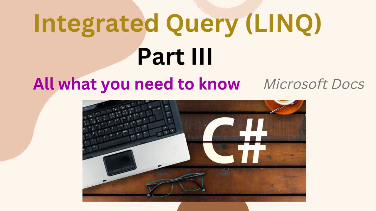 Integrated Query (LINQ) | Ashraf Salah Integrated Query (LINQ) | Ashraf Salah