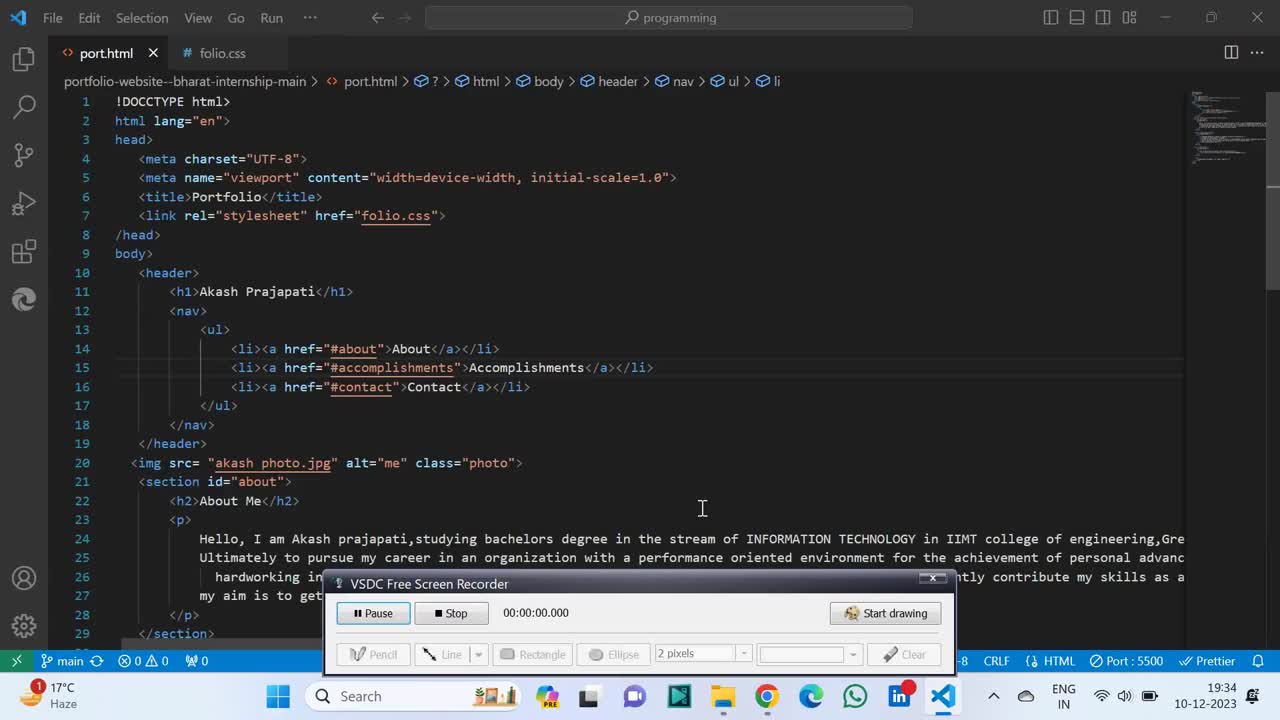 Akash Prajapati on LinkedIn: #webdevelopment #personalportfolio #task1 ... Akash Prajapati on LinkedIn: #webdevelopment #personalportfolio #task1 ...