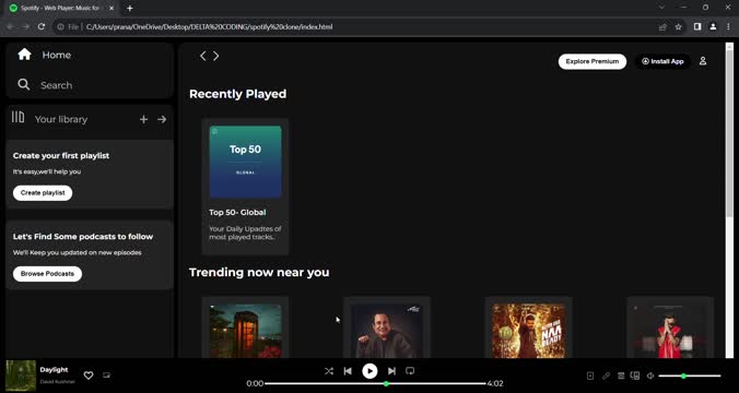 Pranav Sharma on LinkedIn: Made a Spotify Clone using HTML5 and CSS ... Pranav Sharma on LinkedIn: Made a Spotify Clone using HTML5 and CSS ...