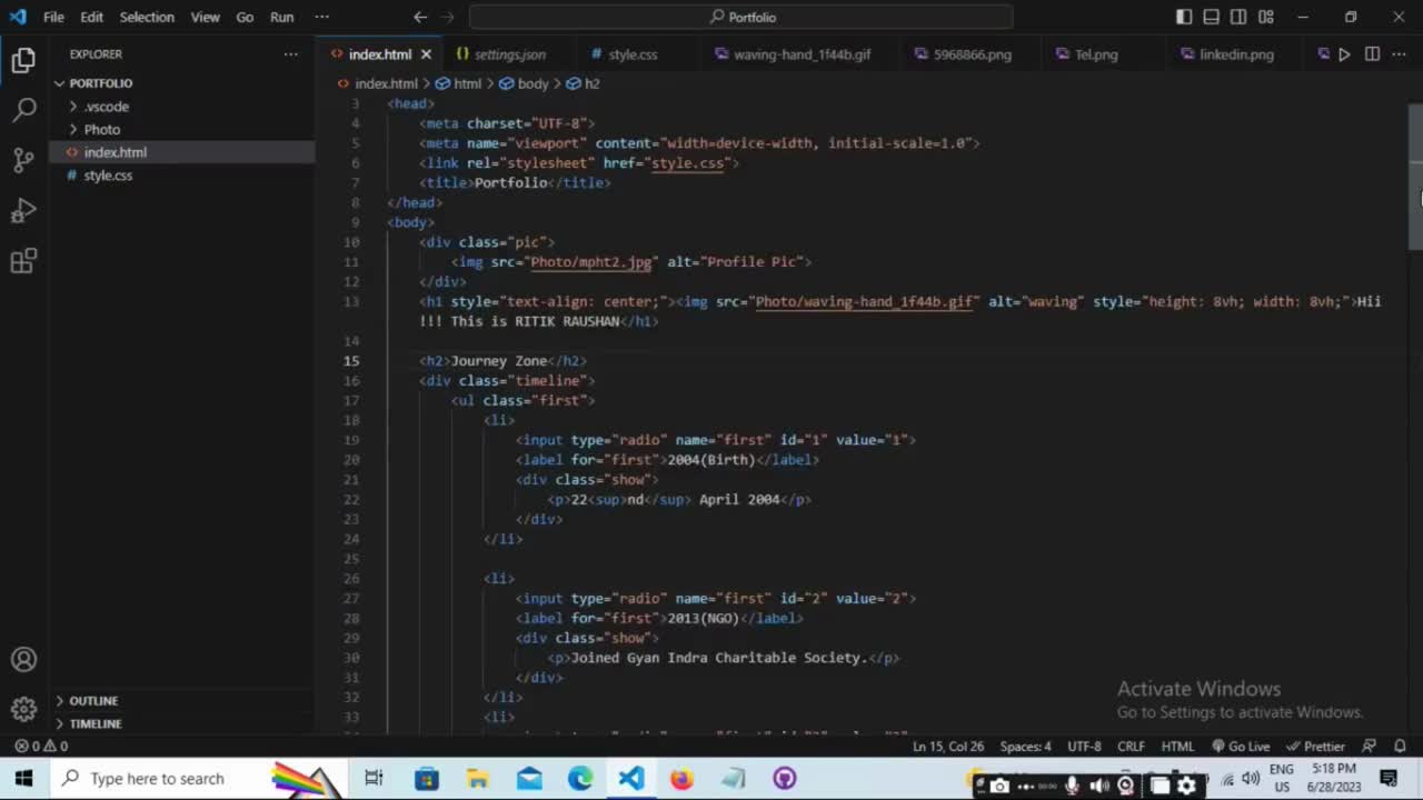 Ritik Raushan on LinkedIn: #github #css #html #bharatintern # ... Ritik Raushan on LinkedIn: #github #css #html #bharatintern # ...