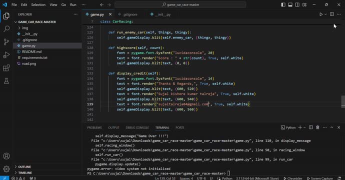 Sujal Kishore Kumar Talreja on LinkedIn: #python #pygame # ... Sujal Kishore Kumar Talreja on LinkedIn: #python #pygame # ...