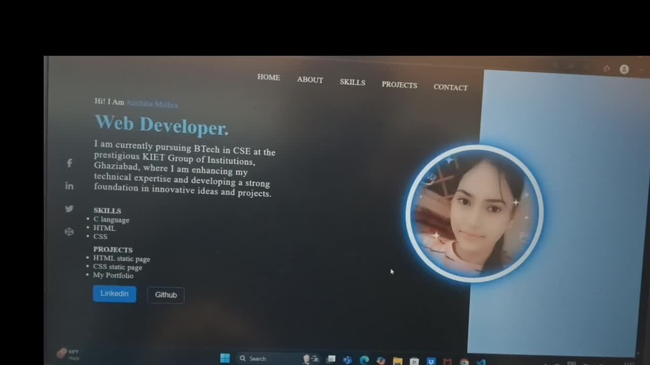Anshika Mishra on LinkedIn: My Portfolio using HTML, CSS and JavaScript. Anshika Mishra on LinkedIn: My Portfolio using HTML, CSS and JavaScript.