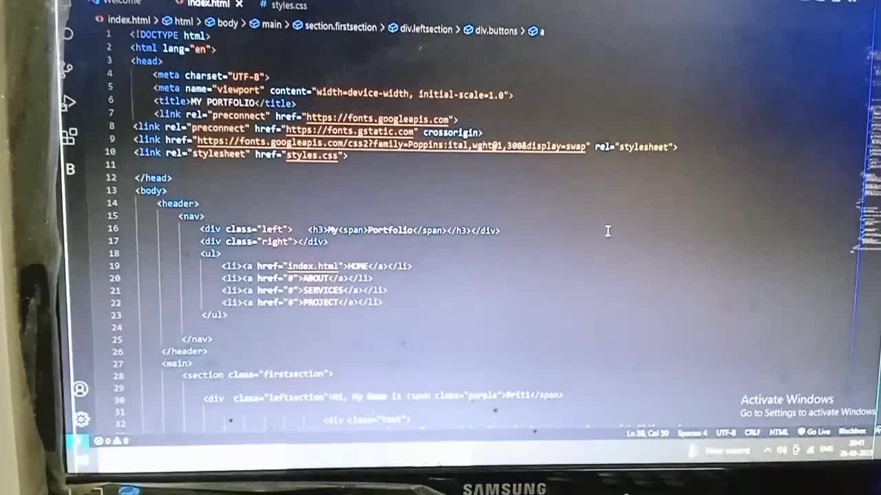 Priti Paul on LinkedIn: #task2 #codsoft #visualstudiocode #html #css # ... Priti Paul on LinkedIn: #task2 #codsoft #visualstudiocode #html #css # ...