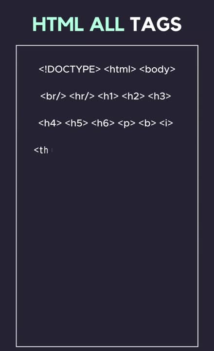 Muhammad Ahmad on LinkedIn: All HTML tags🌈 Muhammad Ahmad on LinkedIn: All HTML tags🌈