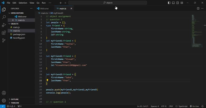Rabia Sohail on LinkedIn: This is simple object based assignment for ... Rabia Sohail on LinkedIn: This is simple object based assignment for ...