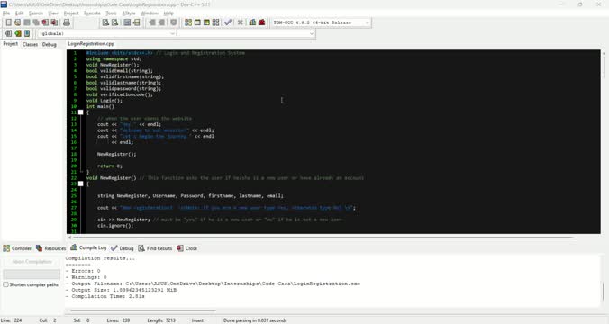 Successfully implemented Login and Registration System with C++ ... Successfully implemented Login and Registration System with C++ ...