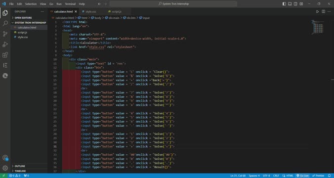 My First Project Calculator (HTML , CSS ,JavaScript) SystemTron | Ram ... My First Project Calculator (HTML , CSS ,JavaScript) SystemTron | Ram ...