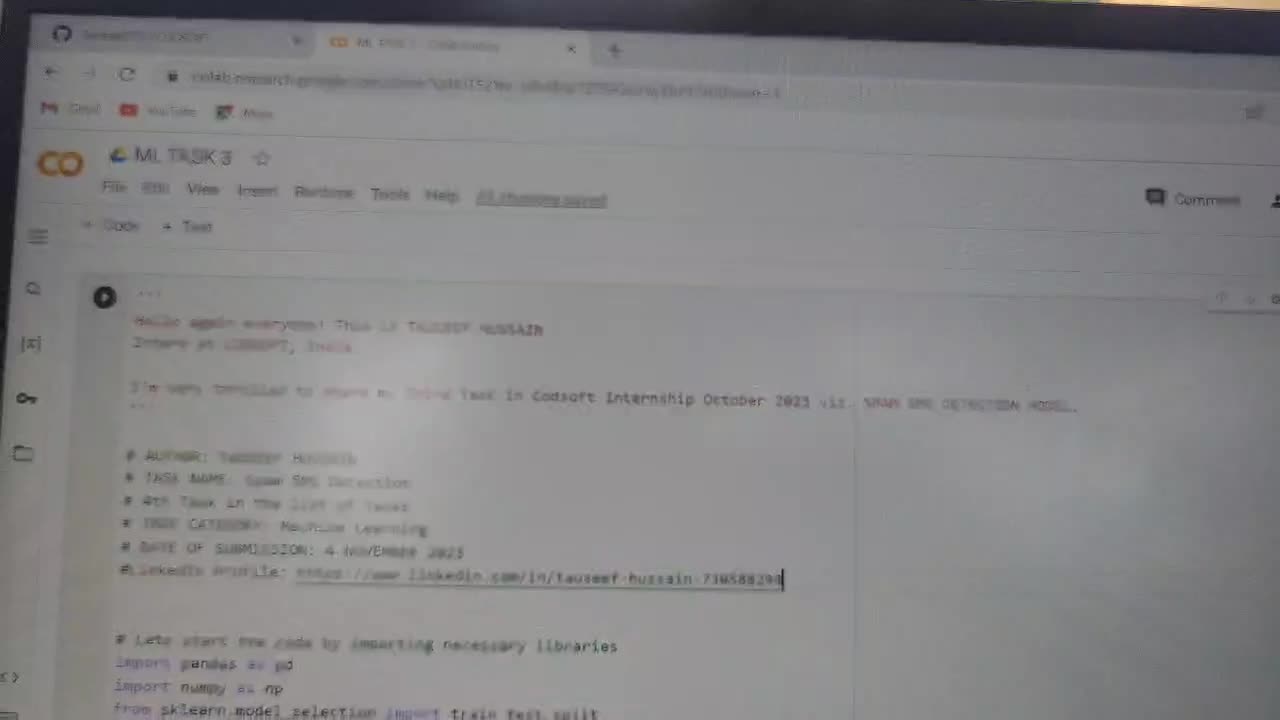 TAUSEEF HUSSAIN on LinkedIn: #codsoft #machinelearning #internship TAUSEEF HUSSAIN on LinkedIn: #codsoft #machinelearning #internship