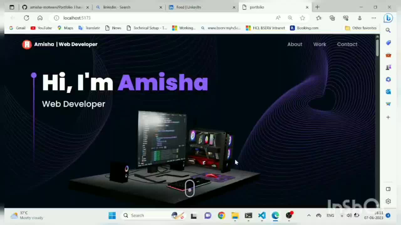 Amisha Motwani on LinkedIn: I have created my portfolio by using HTML ... Amisha Motwani on LinkedIn: I have created my portfolio by using HTML ...