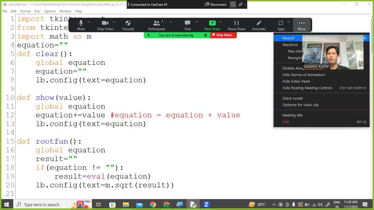 Gautam Kumar on LinkedIn: #pythonprogramming #calculator Gautam Kumar on LinkedIn: #pythonprogramming #calculator