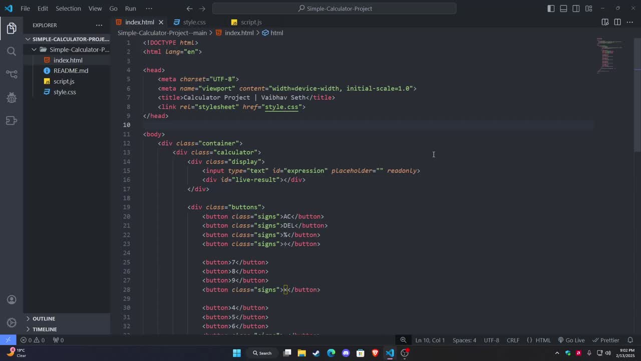 Vaibhav Seth on LinkedIn: #codsoft #webdevelopment #internship # ... Vaibhav Seth on LinkedIn: #codsoft #webdevelopment #internship # ...