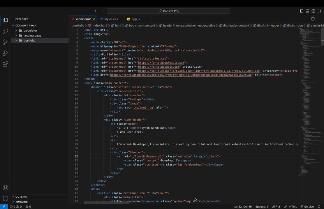 Suyash Kirdakar on LinkedIn: #codsoft #webdevelopment #internshipmilestone Suyash Kirdakar on LinkedIn: #codsoft #webdevelopment #internshipmilestone