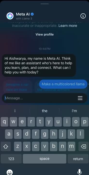 Watch me create a flying llama using Llama3 🦄 PS: Now you can access ... Watch me create a flying llama using Llama3 🦄 PS: Now you can access ...