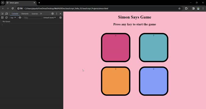 Launching Simon Says game with JavaScript, CSS, and HTML | Piyush Gupta ... Launching Simon Says game with JavaScript, CSS, and HTML | Piyush Gupta ...