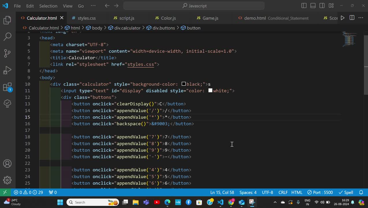 Sanket Mali on LinkedIn: ๐ Just Completed: A Simple Calculator Project ... Sanket Mali on LinkedIn: ๐ Just Completed: A Simple Calculator Project ...