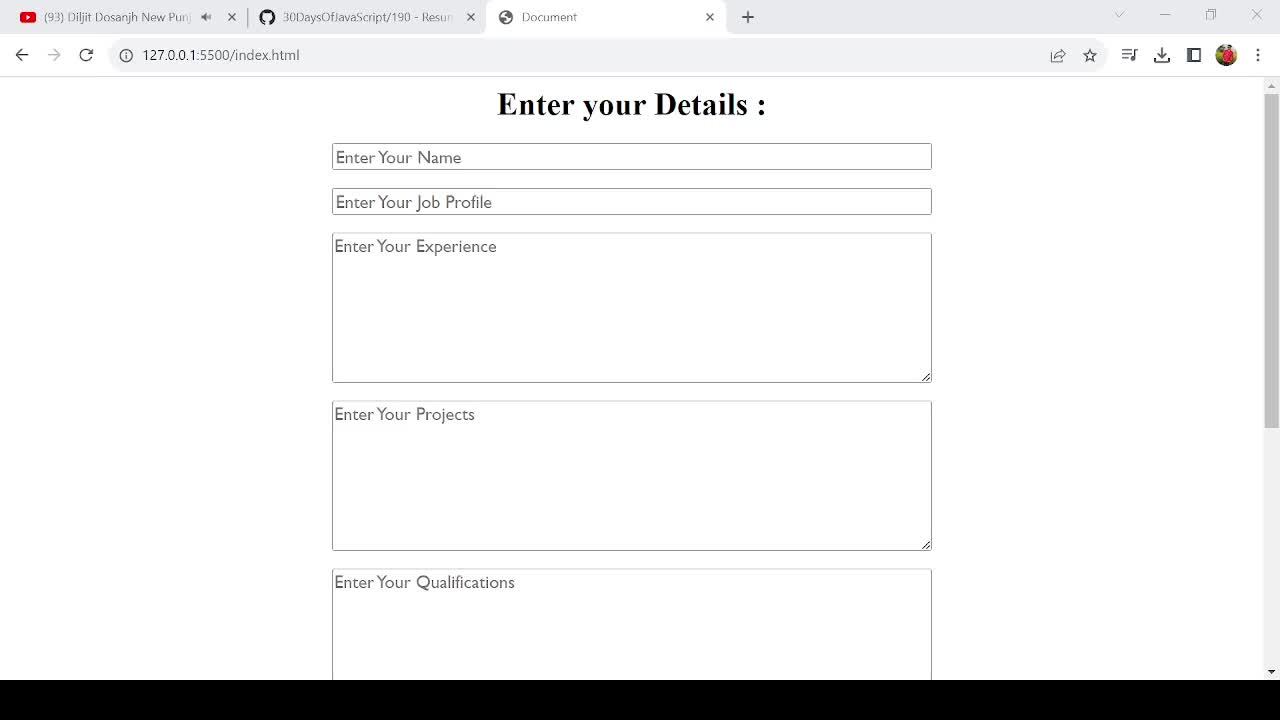 Abhishek Taur on LinkedIn: #resumebuilder #html #css #javascript #reactjs Abhishek Taur on LinkedIn: #resumebuilder #html #css #javascript #reactjs
