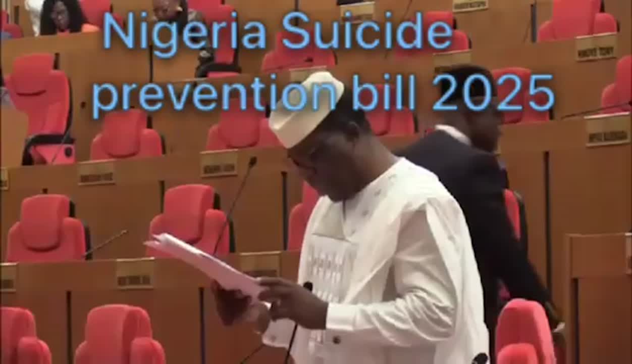 SUICUDE PREVENTION BILL 2025 (NIGERIA). Kudos to Senator Asuquo ... SUICUDE PREVENTION BILL 2025 (NIGERIA). Kudos to Senator Asuquo ...