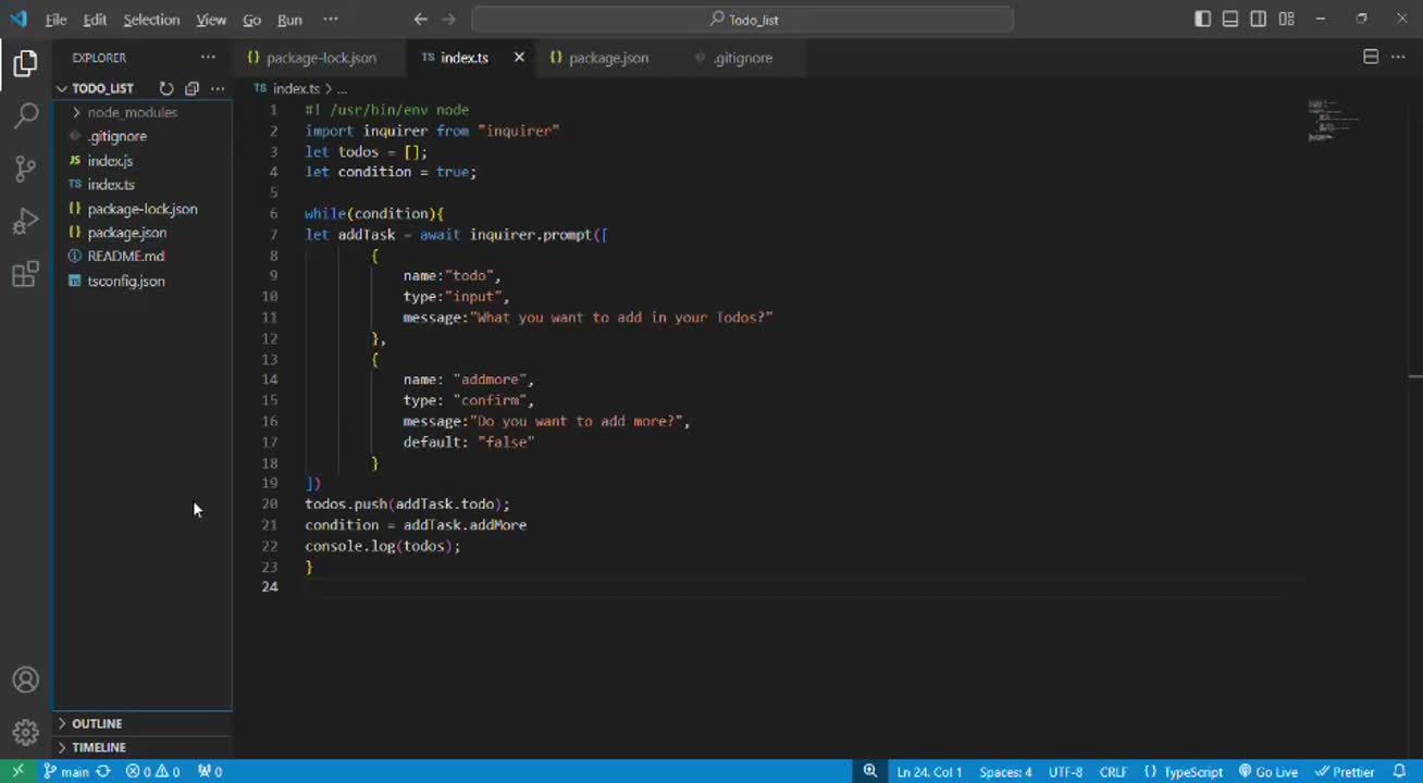 Umm e Aiman on LinkedIn: #clitodoapp #typescript #productivity # ... Umm e Aiman on LinkedIn: #clitodoapp #typescript #productivity # ...