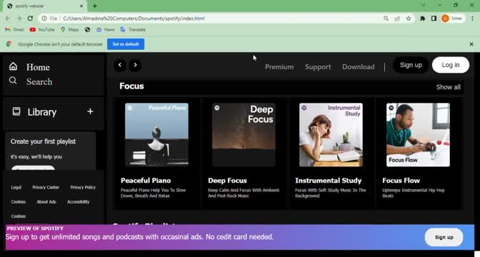 Umar Farooq on LinkedIn: I created Spotify website by using HTML and CSS Umar Farooq on LinkedIn: I created Spotify website by using HTML and CSS