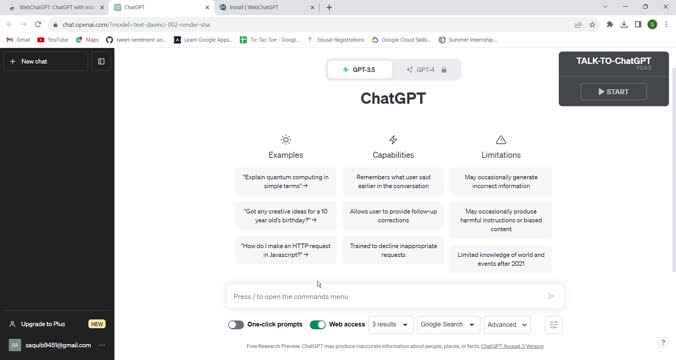 Saquib Hussain on LinkedIn: Use ChatGPT with internet access using ... Saquib Hussain on LinkedIn: Use ChatGPT with internet access using ...