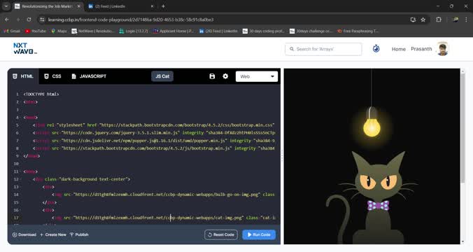 Day-55 of #100daysofcodechallenge: JS, HTML, CSS | PRASANTH DEVANDLA ... Day-55 of #100daysofcodechallenge: JS, HTML, CSS | PRASANTH DEVANDLA ...