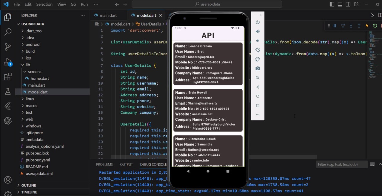 How Flutter app uses API to fetch data from 10+ users | Ayush Patel ... How Flutter app uses API to fetch data from 10+ users | Ayush Patel ...