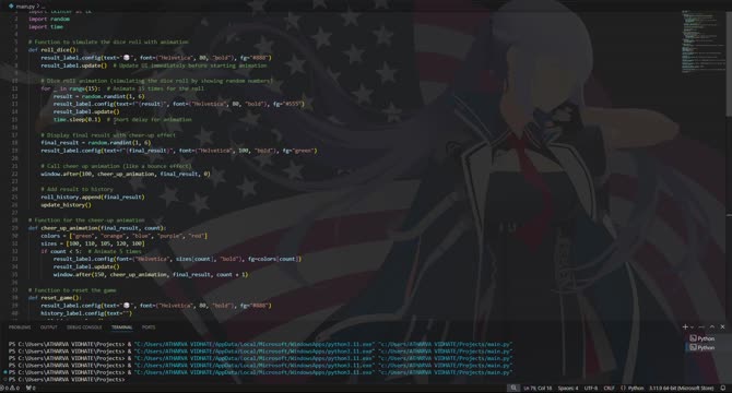 My Python project: Dice Simulator | Atharva Vidhate posted on the topic ... My Python project: Dice Simulator | Atharva Vidhate posted on the topic ...