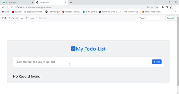 Kshitija Gaikwad on LinkedIn: #todoapp #angular #crud #localstorage # ... Kshitija Gaikwad on LinkedIn: #todoapp #angular #crud #localstorage # ...