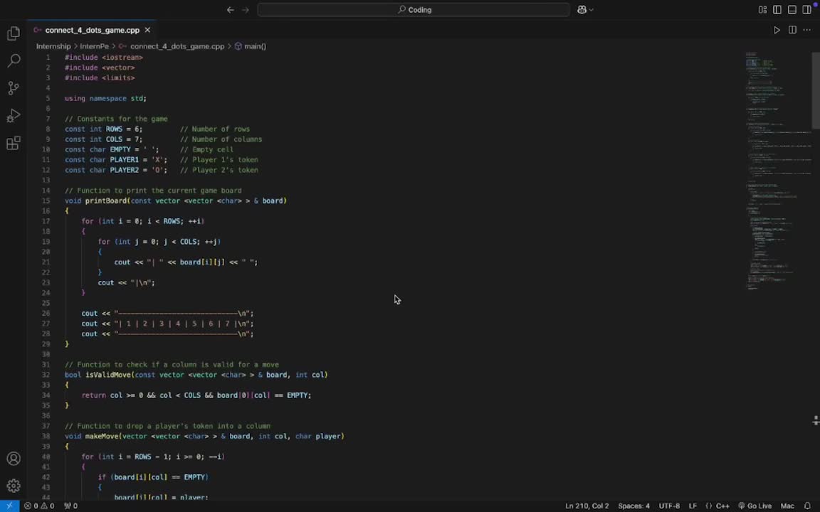 Piyush Dhote on LinkedIn: #coding #internpe #c #connectfour Piyush Dhote on LinkedIn: #coding #internpe #c #connectfour