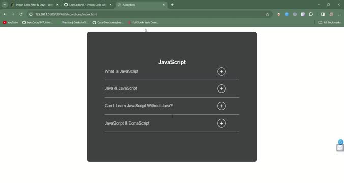 Created an interactive Accordion with HTML5, CSS3, and JavaScript ... Created an interactive Accordion with HTML5, CSS3, and JavaScript ...
