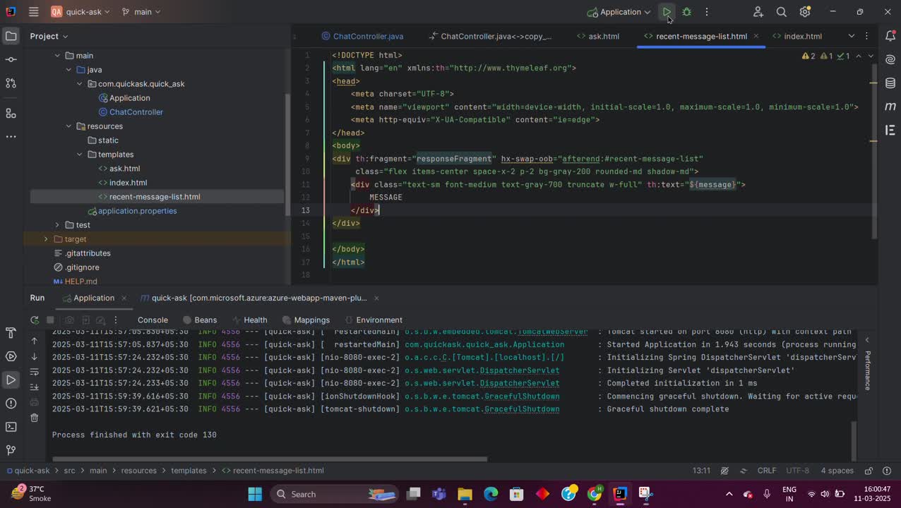 #springboot #ai #htmx #tailwindcss #ollama #deepseek #aichatbot #java ... #springboot #ai #htmx #tailwindcss #ollama #deepseek #aichatbot #java ...