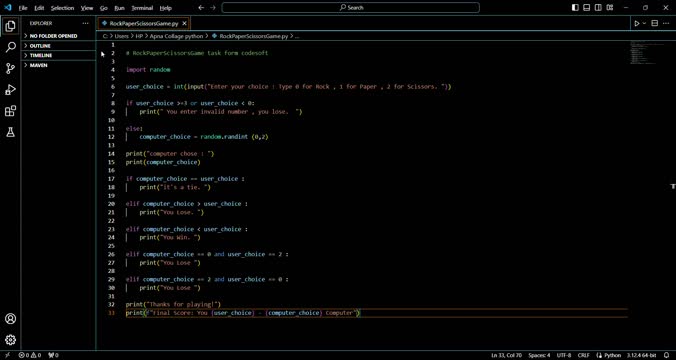 PIYUSH GURJAR on LinkedIn: #python #codsoft #programmingjourney # ... PIYUSH GURJAR on LinkedIn: #python #codsoft #programmingjourney # ...
