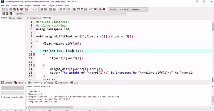 Hafsa Riaz on LinkedIn: Week1 coding internship at Artificial ... Hafsa Riaz on LinkedIn: Week1 coding internship at Artificial ...