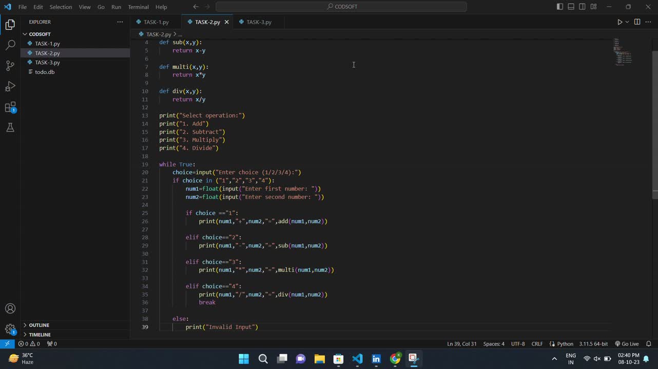 Kavyshree Jaiswal on LinkedIn: #codsoft #internship #python Kavyshree Jaiswal on LinkedIn: #codsoft #internship #python